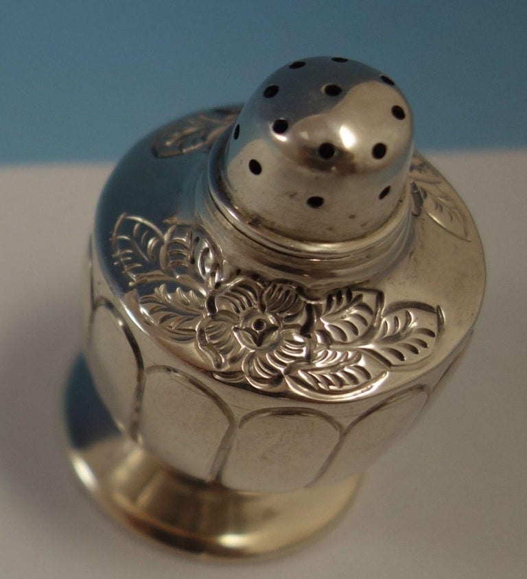 Aztec Rose by Maciel Sterling Silver Salt Dip and Pepper Shaker Set 2 ...