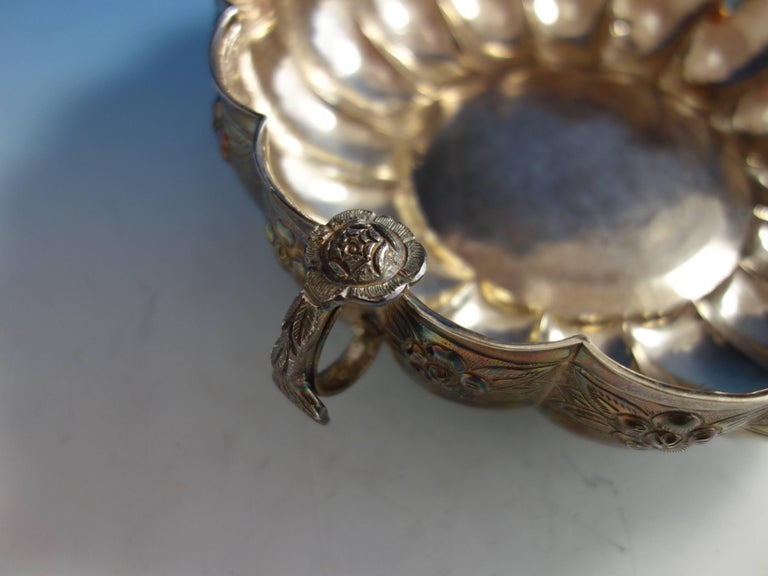Aztec Rose by Sanborns Mexican Mexico Sterling Silver Fruit Bowl ...