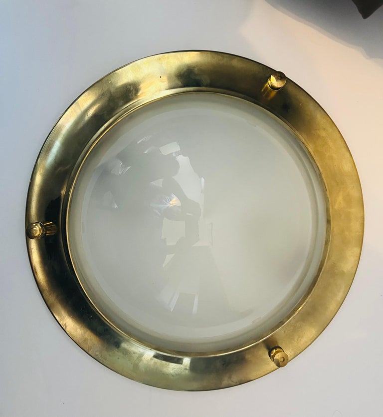 Azucena 1960 Nautical Italian Mid Century Flush Ceiling Light For Sale ...