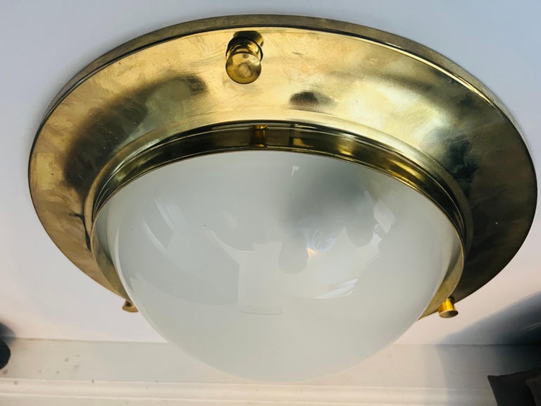 Azucena 1960 Nautical Italian Mid Century Flush Ceiling Light For Sale ...