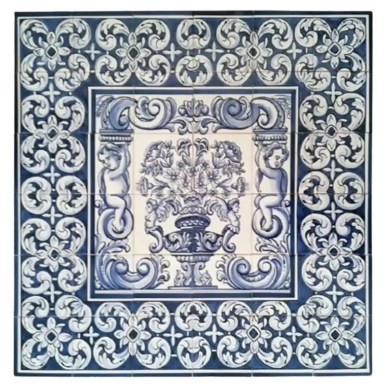 Azulejos Portuguese Tile Mural "Countryside" Hand Painted and Signed by ...