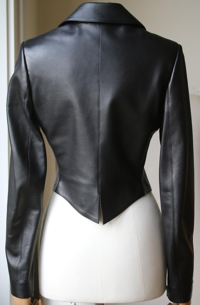 Azzedine Alaïa Cropped Leather Jacket at 1stDibs | azzedine alaia ...