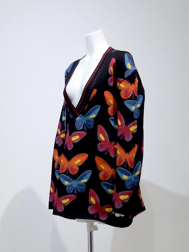 Azzedine Alaïa FW1991 Butterfly Knit Top For Sale at 1stDibs