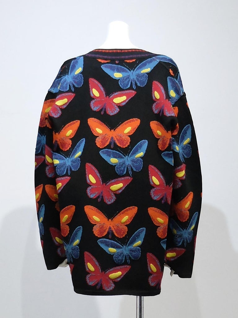 Azzedine Alaïa FW1991 Butterfly Knit Top For Sale at 1stDibs
