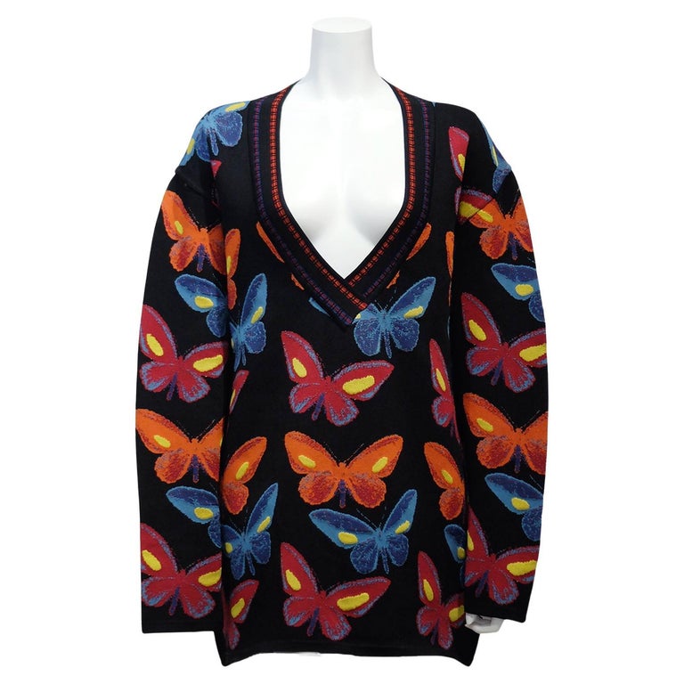 Azzedine Alaïa FW1991 Butterfly Knit Top For Sale at 1stDibs