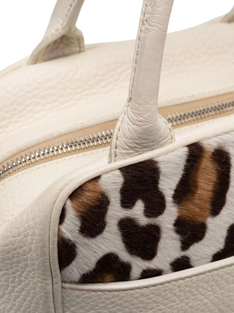 Azzedine Alaia Ivory Mini Bowling Handbag For Sale at 1stDibs