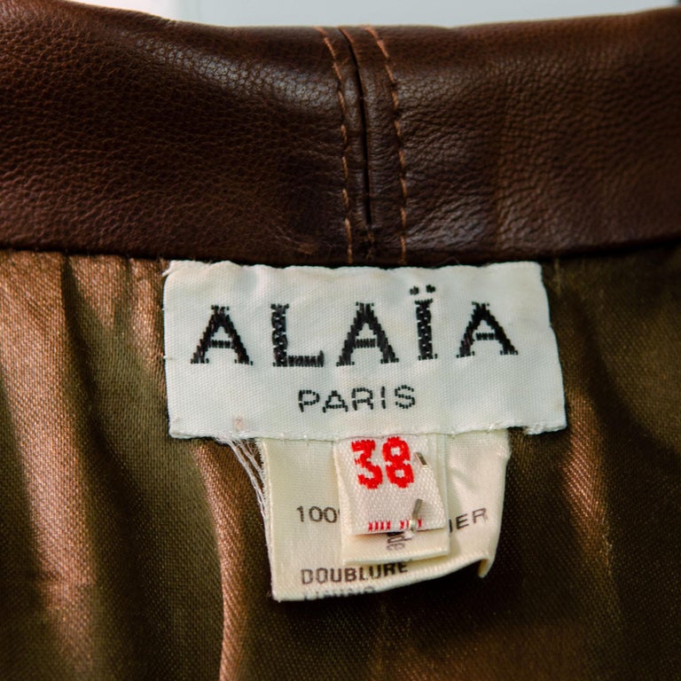 Azzedine Alaïa Vintage Early 1980s Leather Jacket As Seen On Grace ...