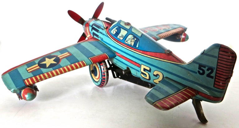 B-52 Tin Toy Wind-Up Airplane, Japan, circa 1950s at 1stDibs