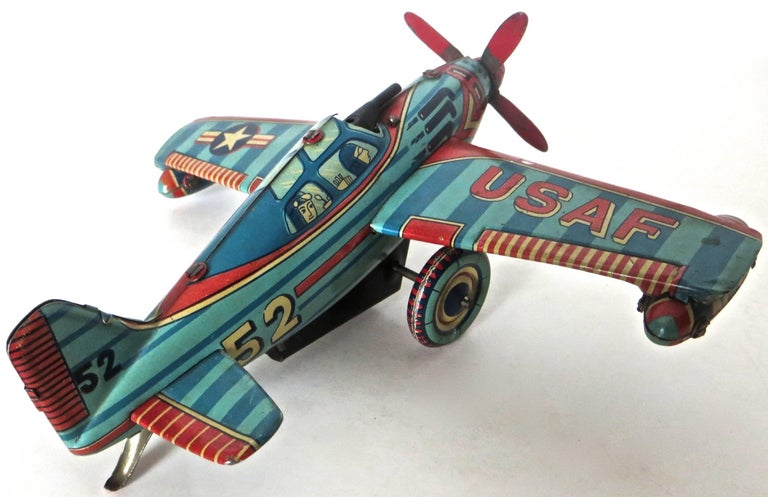 B-52 Tin Toy Wind-Up Airplane, Japan, circa 1950s at 1stDibs