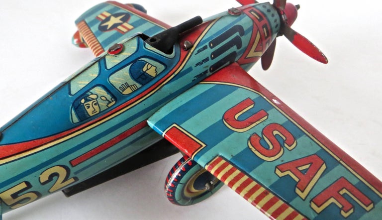 B-52 Tin Toy Wind-Up Airplane, Japan, circa 1950s at 1stDibs