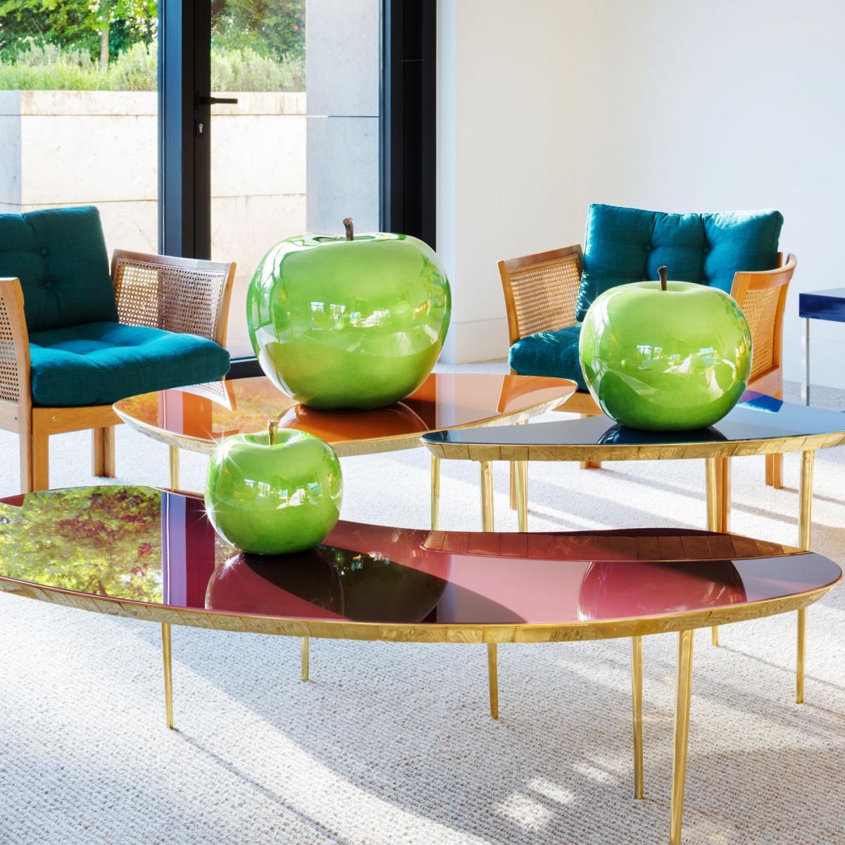 Bruno - Monochrome shaded Apple Sculpture Green sculpture For Sale at ...