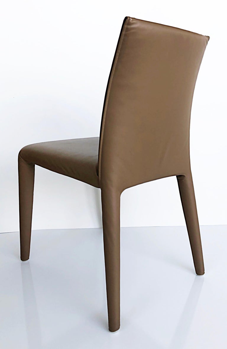 B and B Italia Mario Bellini Vol Au Vent Leather Dining Chairs, Set of ...