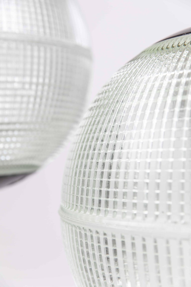 *B Grade*, 40cm Prismatic Glass Holophane Globe Parisian Street Lamp, C ...