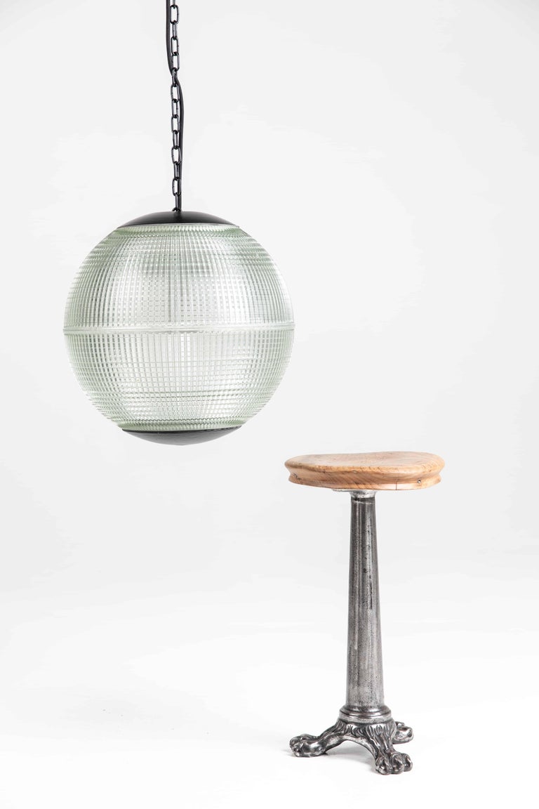 *B Grade*, 40cm Prismatic Glass Holophane Globe Parisian Street Lamp, C ...