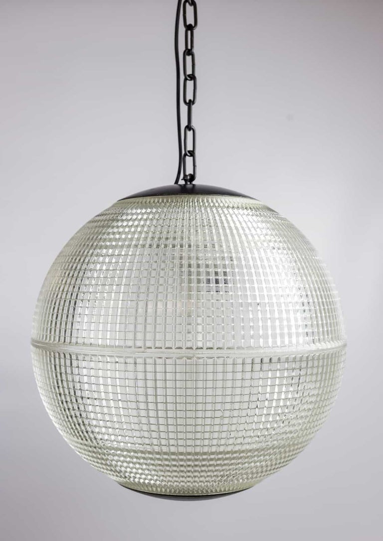*B Grade*, Prismatic Glass Holophane Globe Parisian Street Lamp, C.1960 ...
