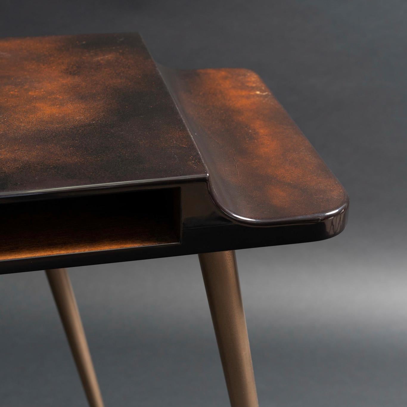 Messier 77 Layered Gold Leaf and Resin Lacquered Console Table For Sale ...