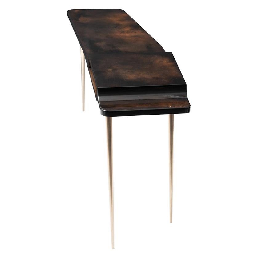 Messier 77 Layered Gold Leaf and Resin Lacquered Console Table For Sale ...