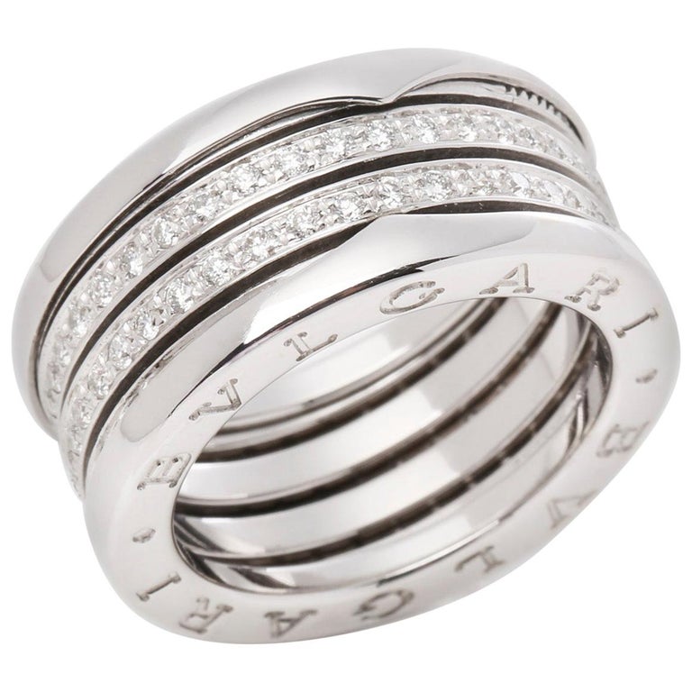 B Zero 1 Four Row Pavé Set Diamond Ring at 1stDibs