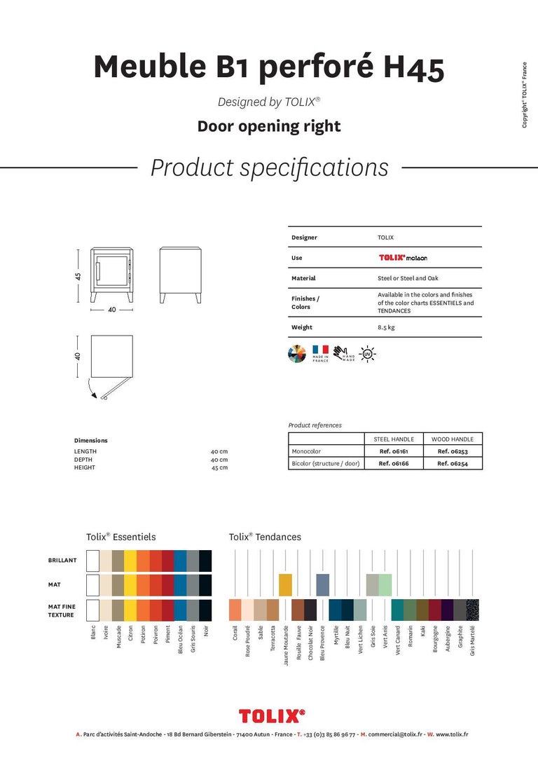 Customizable B1 H45 Perforated Locker in Pop Colors by Tolix For Sale ...