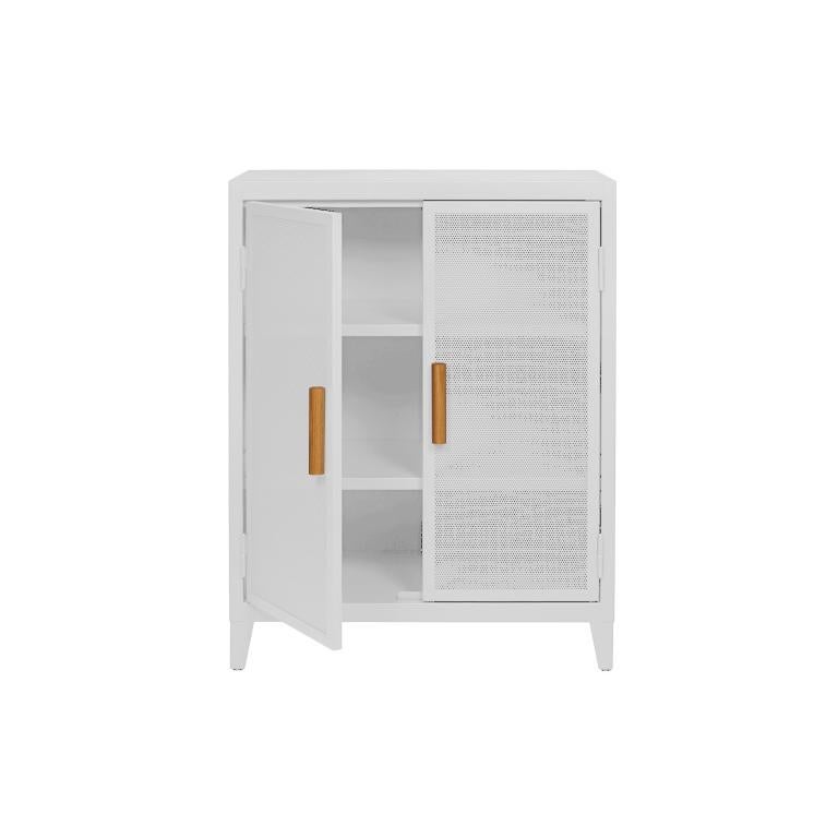 B2 Perforated Low Locker in White wooden handles by Chantal Andriot and ...