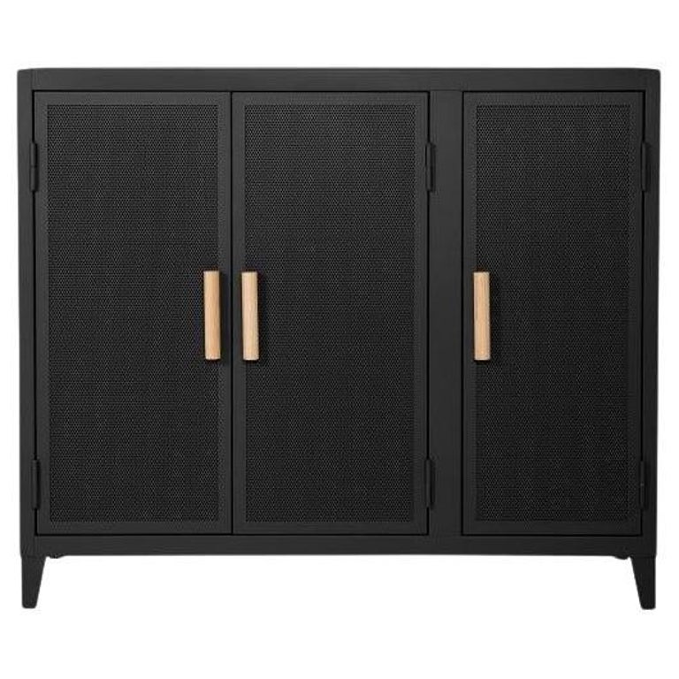 B3 Perforated Low Locker in Black by Chantal Andriot and Tolix, US For ...