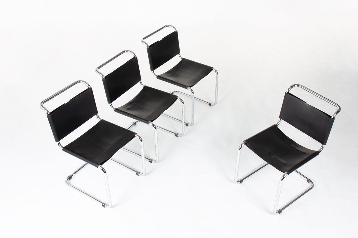 B33 chairs by Marcel Breuer edition Gavina 1960s set of 4 For Sale at ...