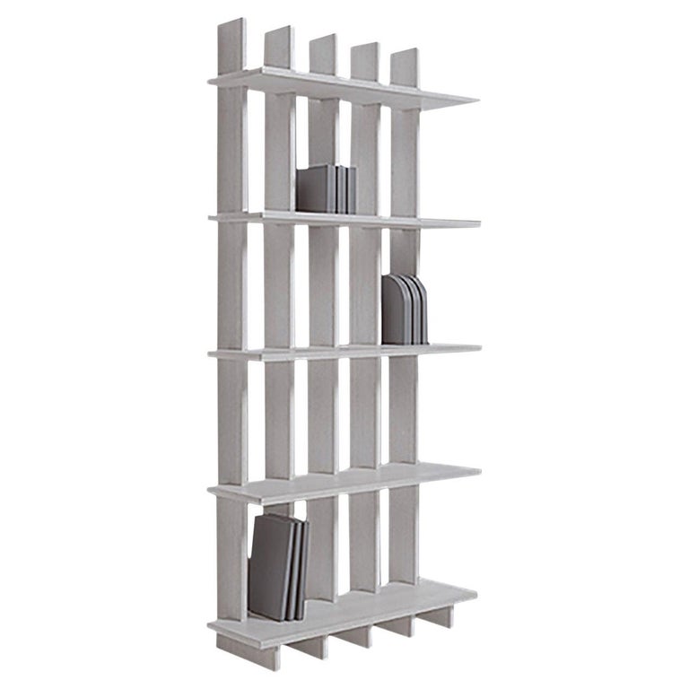 Babele White Bookcase by Fabio Bortolani For Sale at 1stDibs