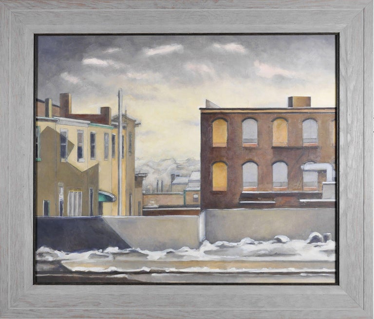Babette Martino - Manayunk Houses, 20th Century American Scene painting of Philadelphia For Sale ...