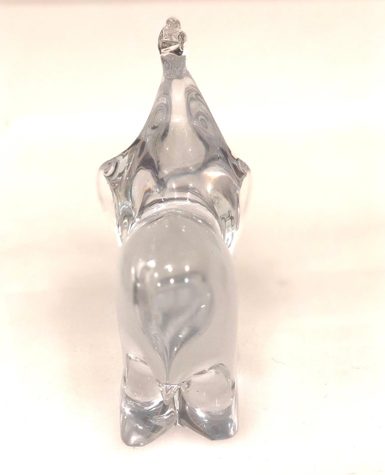 Baby Elephant Glass Sculpture by Eneryda of Sweden Signed For Sale at ...