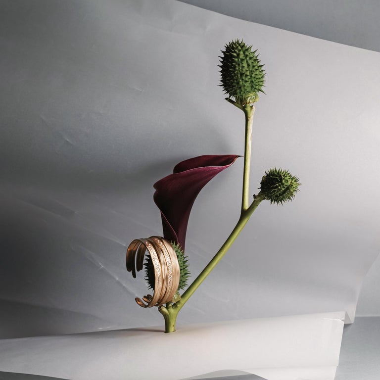 Baby Malak 18K Pure Gold Thick Cuff For Sale at 1stDibs