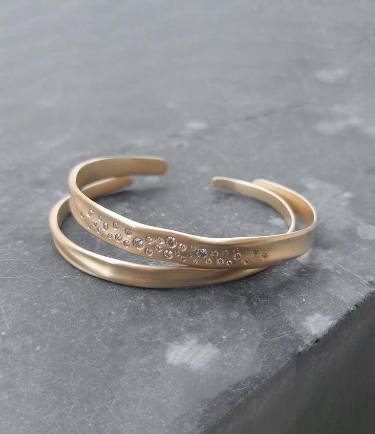 Baby Malak 18K Pure Gold Thick Cuff For Sale at 1stDibs