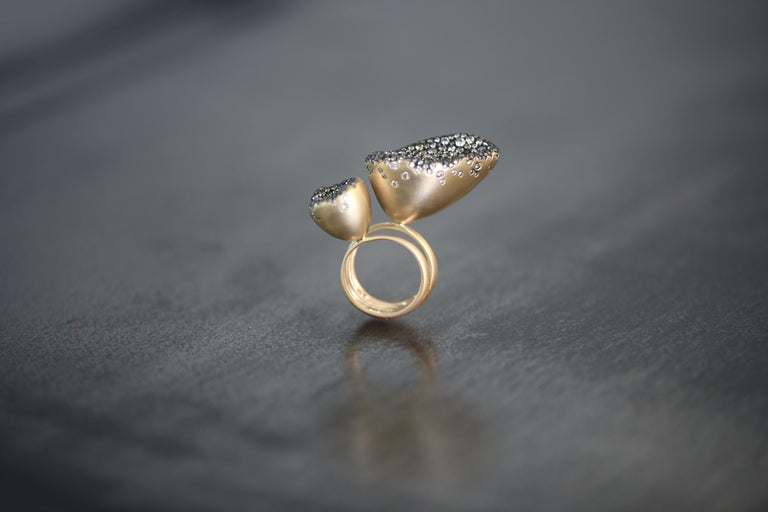 Customizable 'Baby Malak' Flourish Round Diamond Ring with 1.30CT of ...