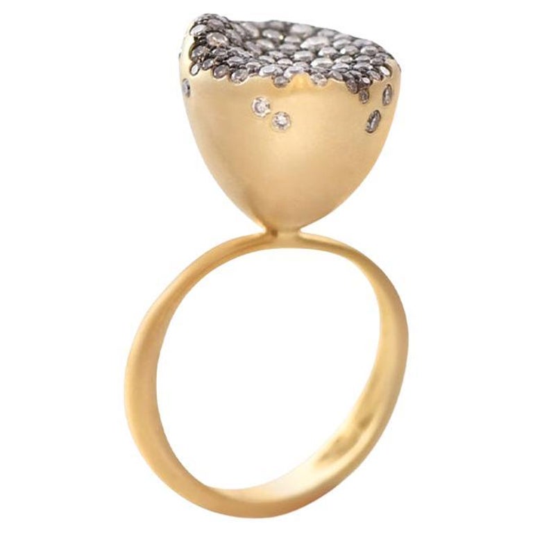 Customizable 'Baby Malak' Flourish Round Diamond Ring with 1.30CT of ...