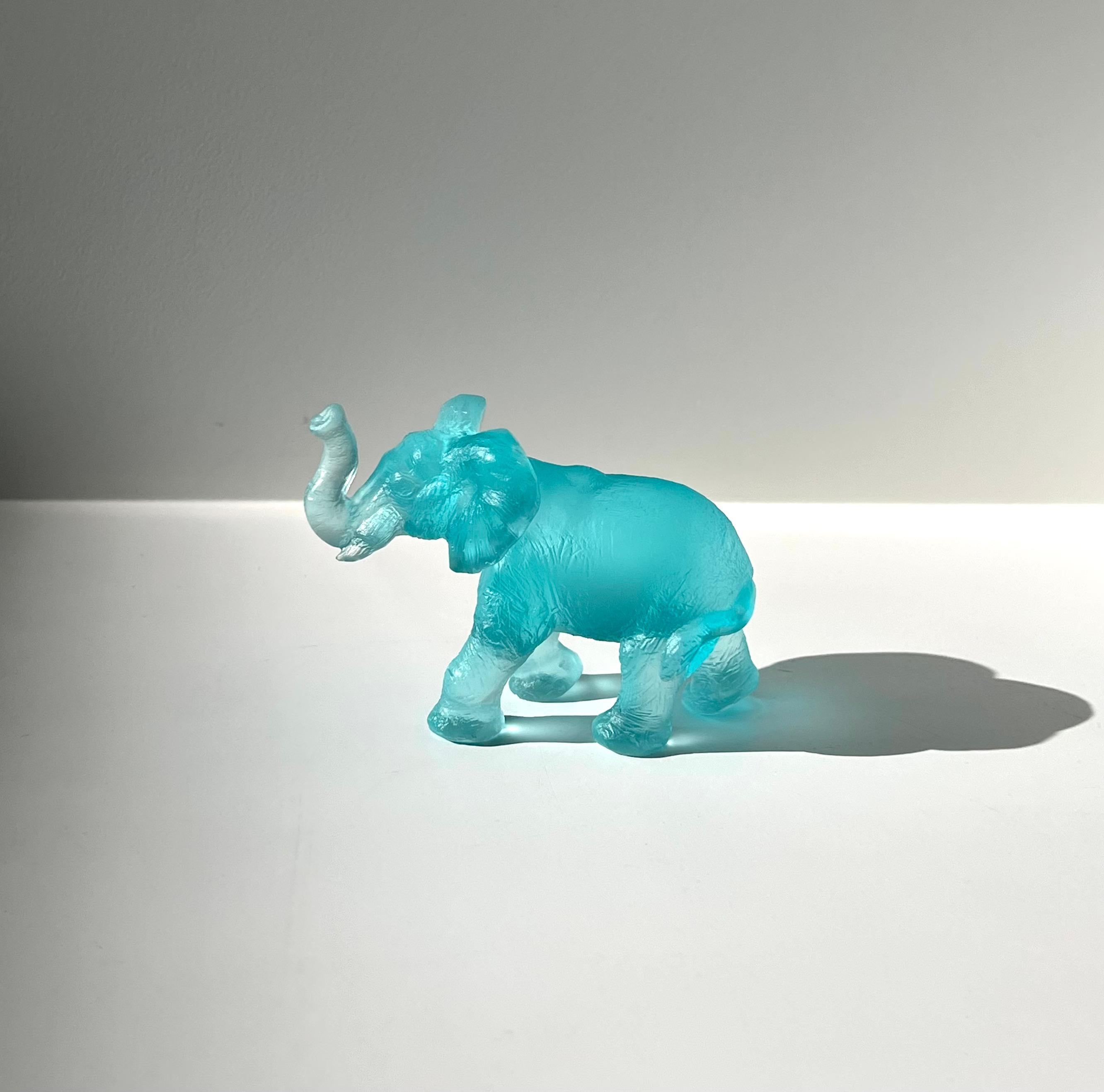Baby Quanza Elepahant Glass Sculpture For Sale at 1stDibs