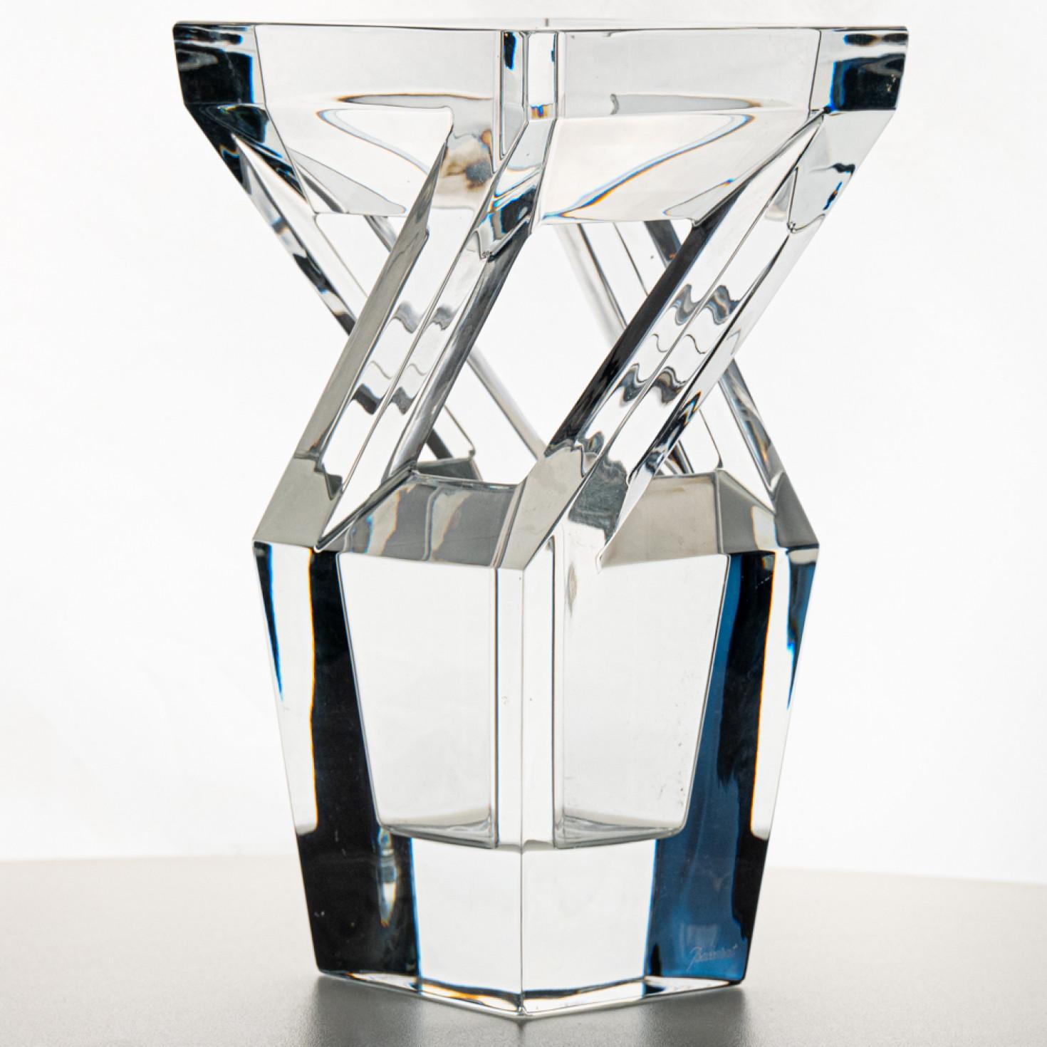 Baccarat Architecture Clear Crystal Vase, France, Late 20th Century For ...