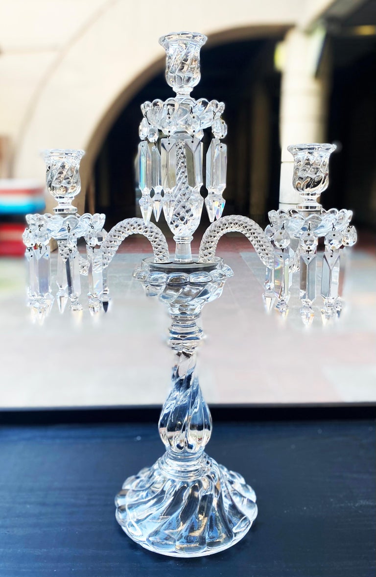 Baccarat Crystal Candlestick For Sale at 1stDibs