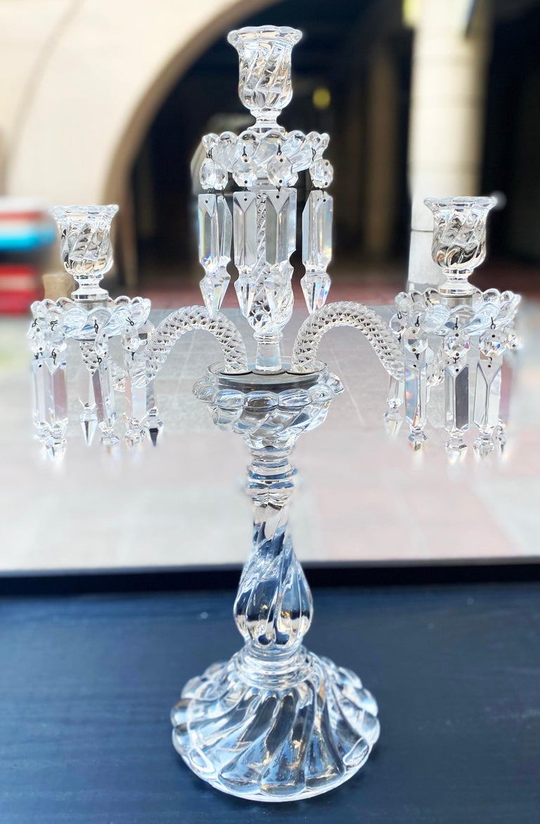Baccarat Crystal Candlestick For Sale at 1stDibs