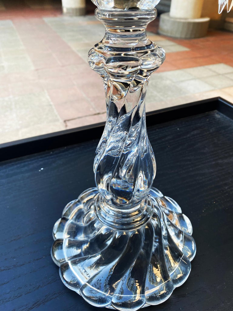 Baccarat Crystal Candlestick For Sale at 1stDibs