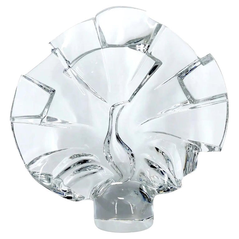 Baccarat Crystal Peacock Centerpiece Sculpture For Sale at 1stDibs