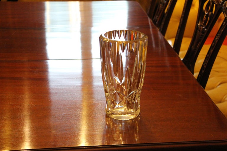 Baccarat Cut Clear Crystal Vase For Sale at 1stDibs