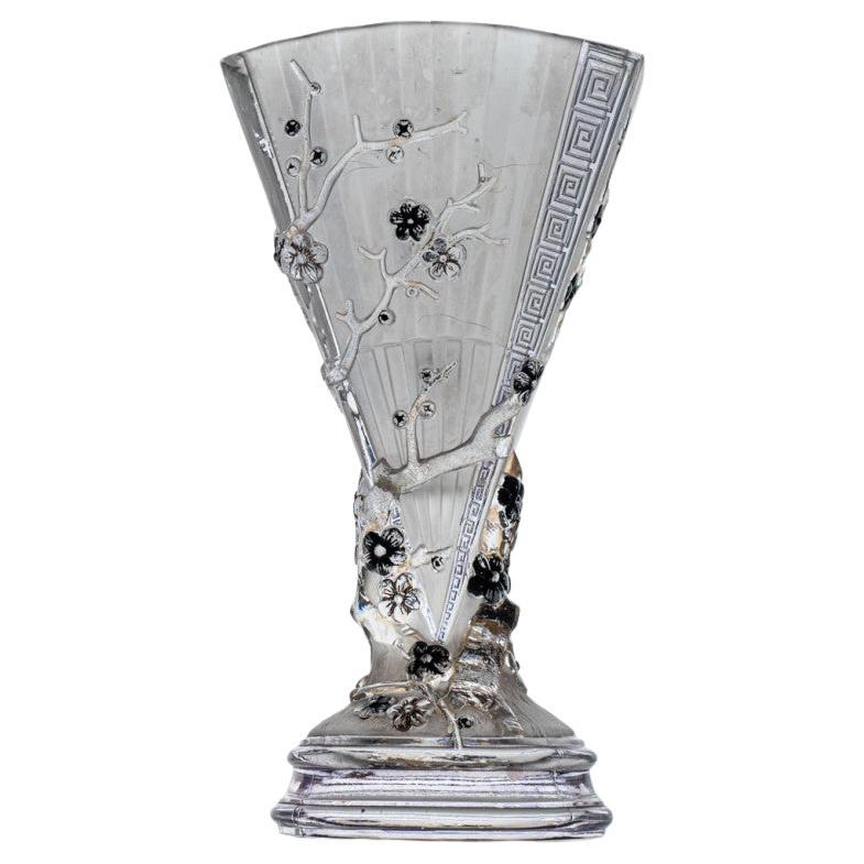 Baccarat, Exquise Crystal Vase Japan Style, France, 1900 For Sale at 1stDibs