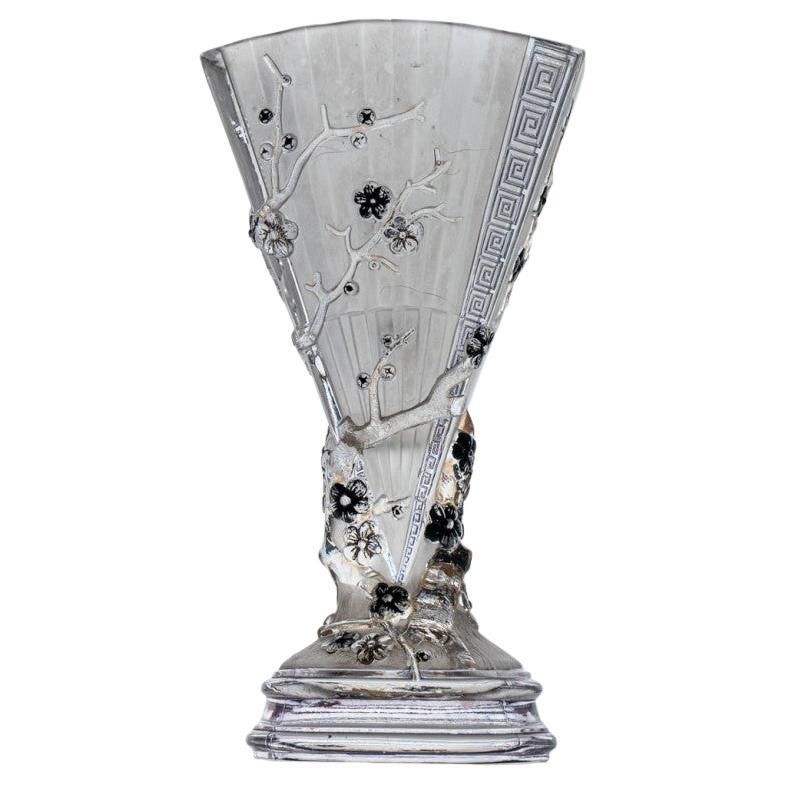 Martin Benito Crystal Centerpiece, Green and Bronze, Paris France For ...