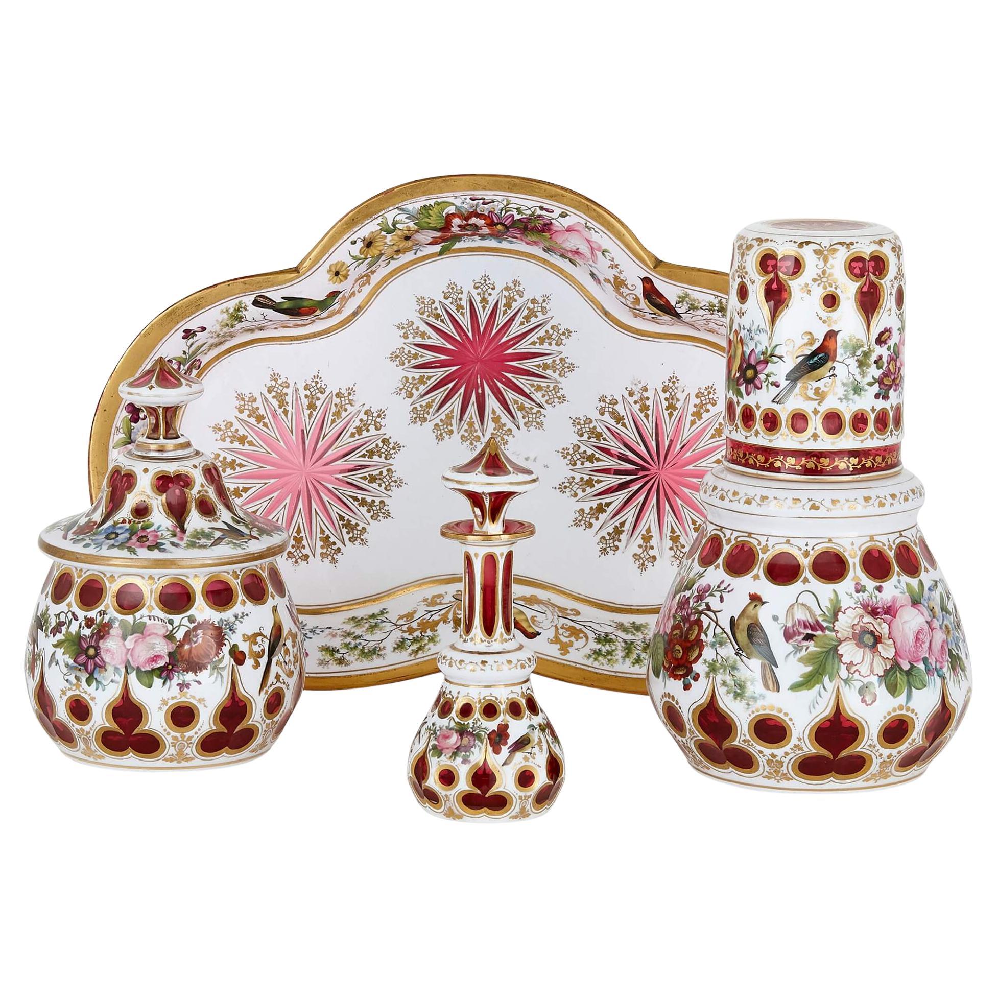 Baccarat Swirled Crystal Pedestal Serving Stand Set For Sale at 1stDibs