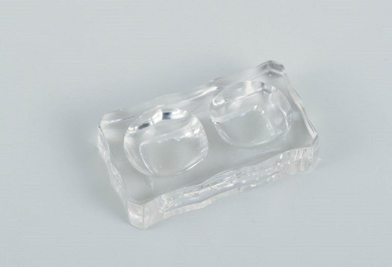 Baccarat, France, Five Art Deco Double Salt Cellars, Faceted Crystal ...