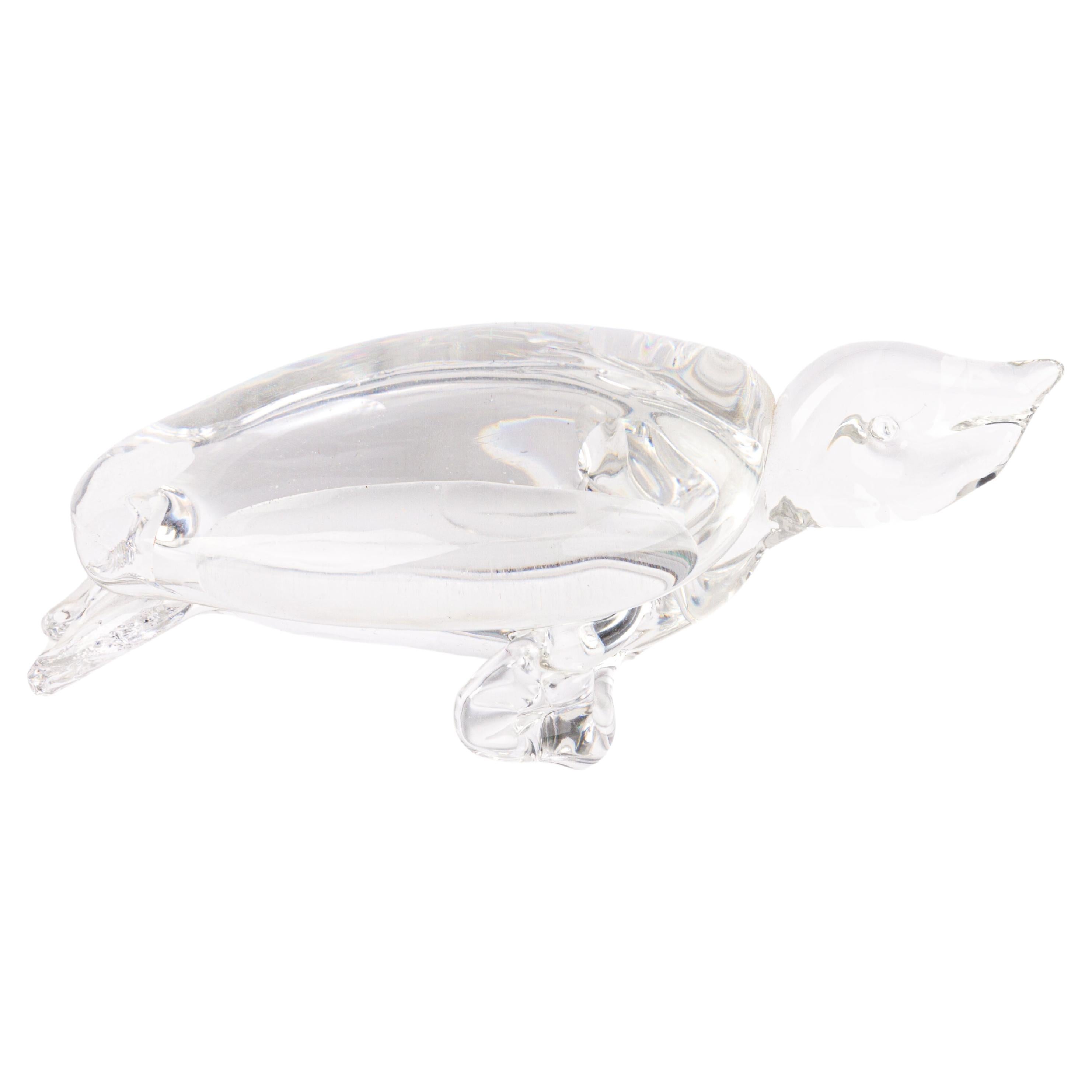 Baccarat Glass Designer Turtle Sculpture For Sale at 1stDibs