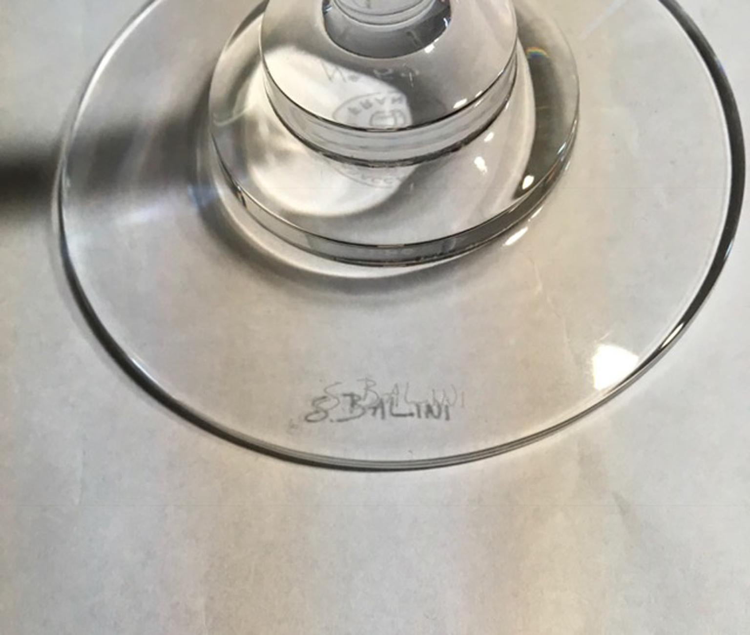 Baccarat Numbered Edition Set of Six Engraved Glasses France, 21st ...