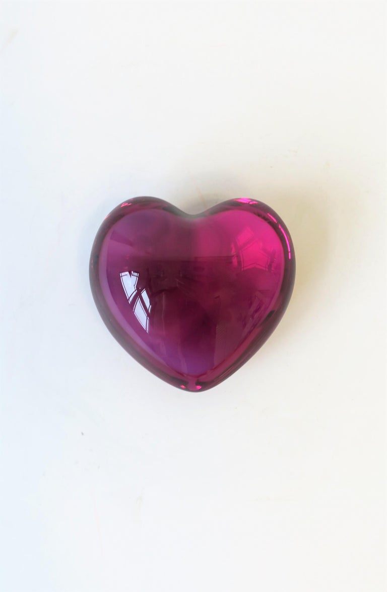Baccarat Red Raspberry Heart Paperweight or Decorative Object at 1stDibs