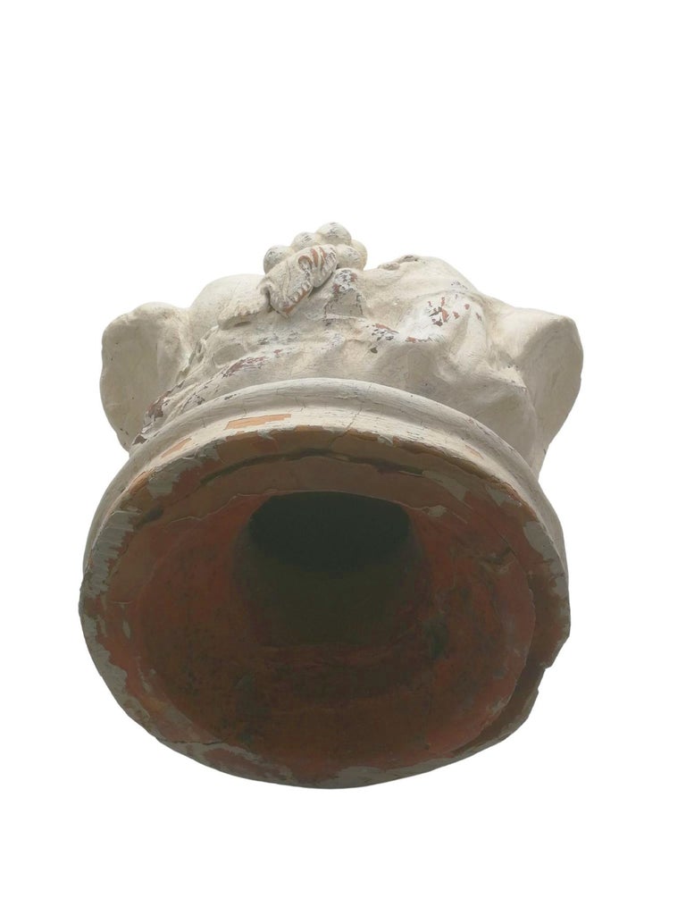 Bacchante in White Patinated Terracotta Circa 1900 For Sale at 1stDibs