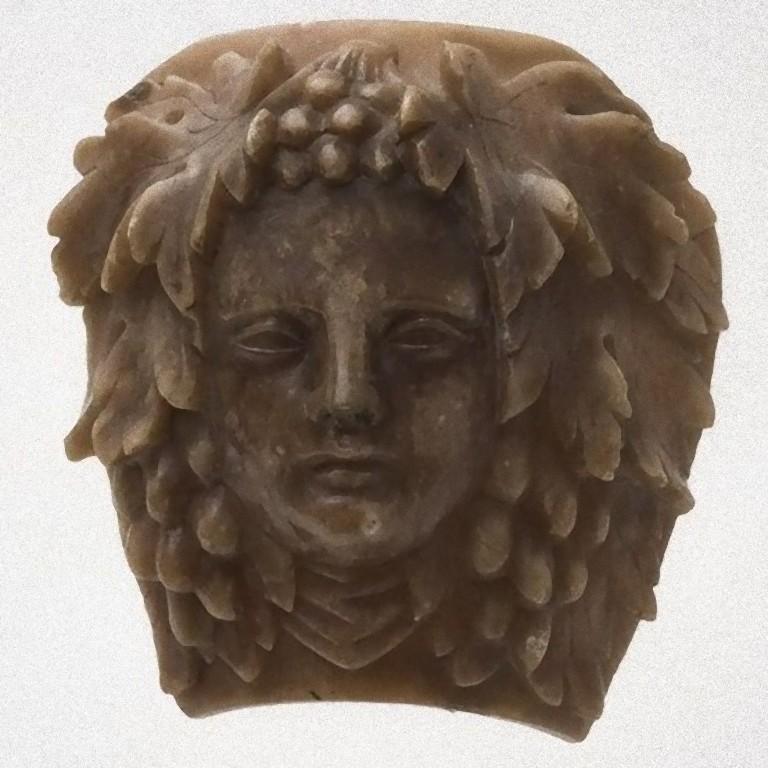 Bacchus Head, Decorative Wax, Italy, Early 20th Century For Sale at 1stDibs