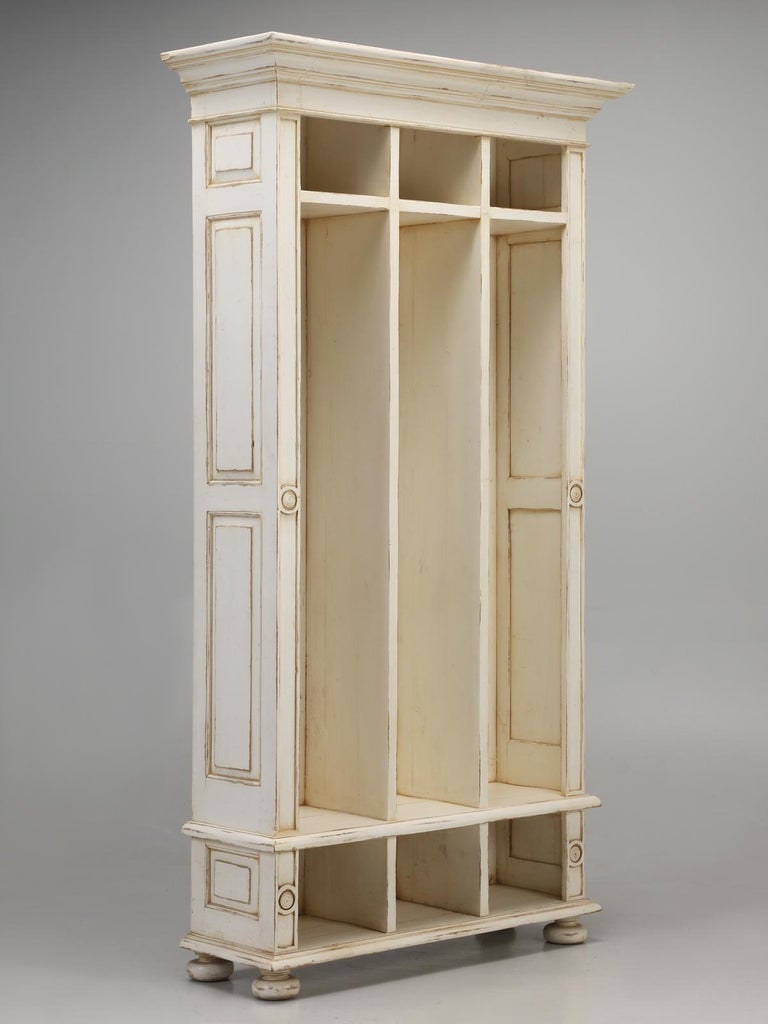 Back Hall Coat, Hat and Shoe Cubby Hole Cabinet, with Hanging Hooks at ...